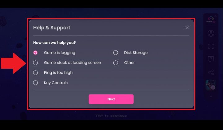 Report a problem while playing a game - now.gg Support
