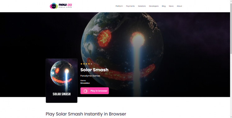 Play Solar Smash Online on now.gg - Destroy Planets on Any Device, With ...