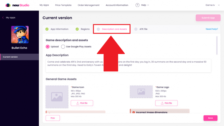 How to add an app to now Studio - now.gg Support