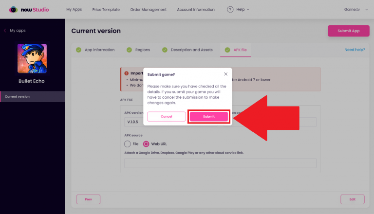 How to add an app to now Studio - now.gg Support