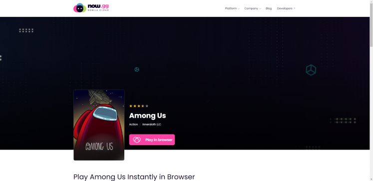 Play Among Us on now.gg with a Single Click on Any Device, And with No Downloads or Installations