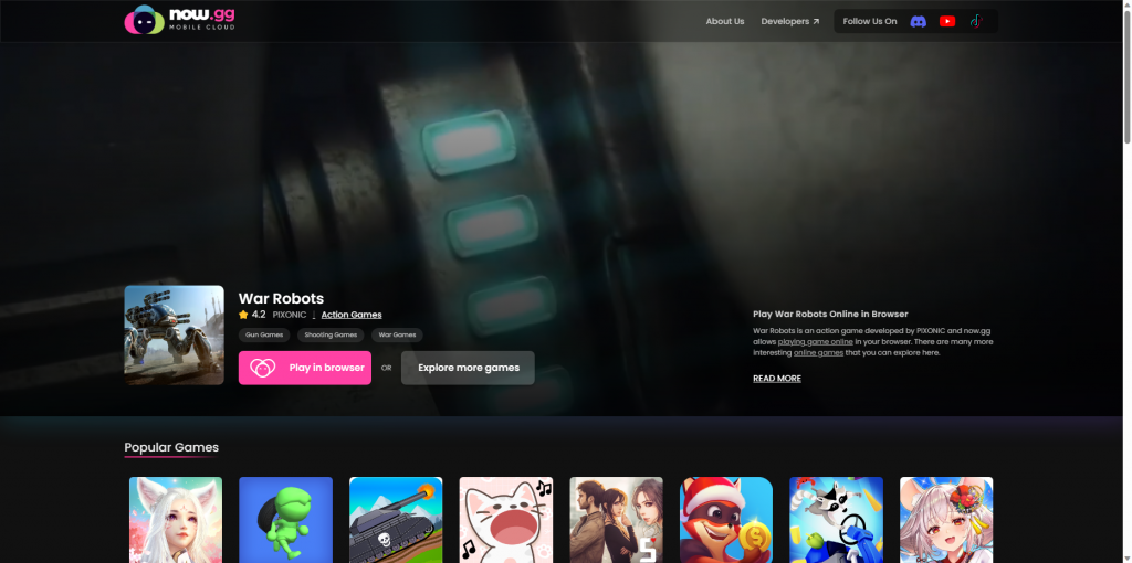 Play War Robots on now.gg's Cloud Gaming Platform for Seamless PvP ...