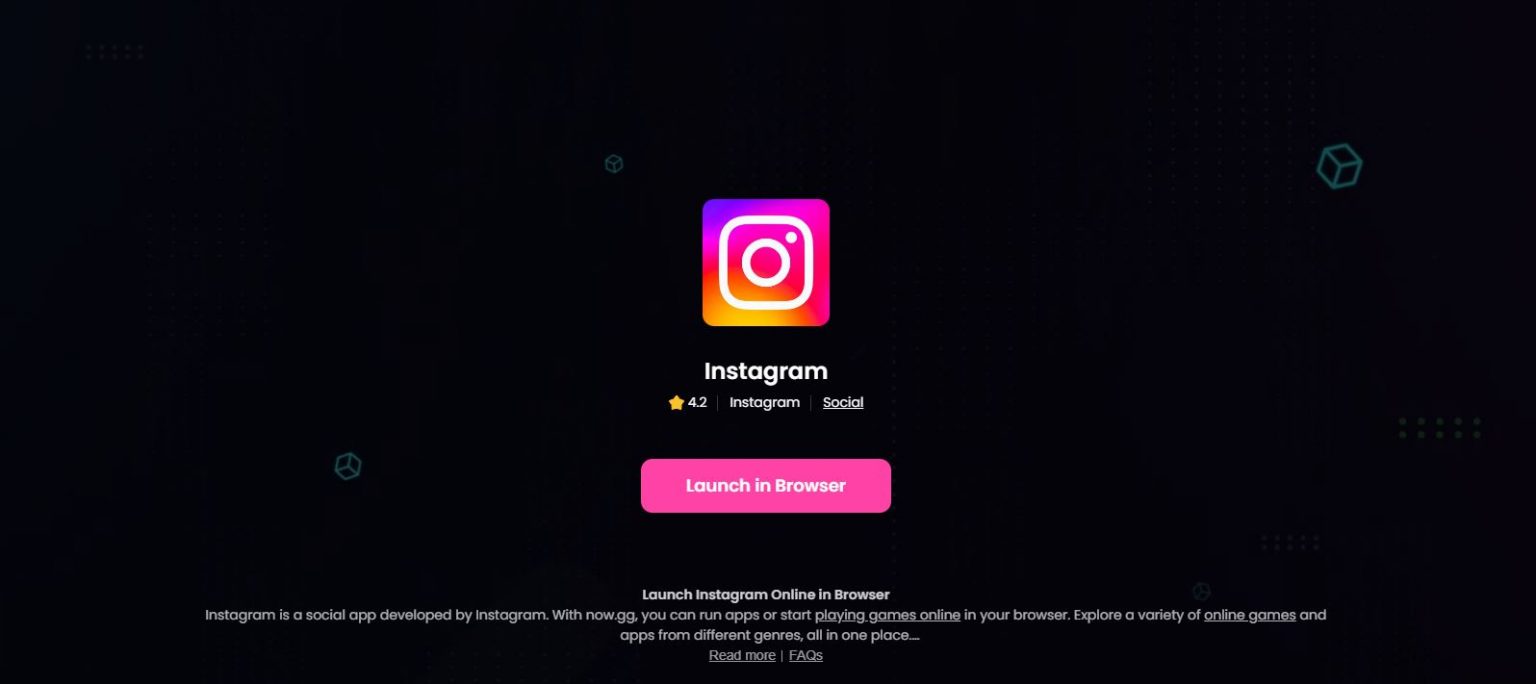 How to Set Up Instagram on now.gg