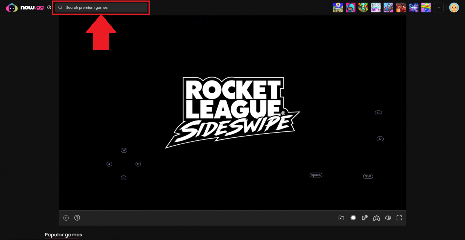 How to explore the now.gg game screen
