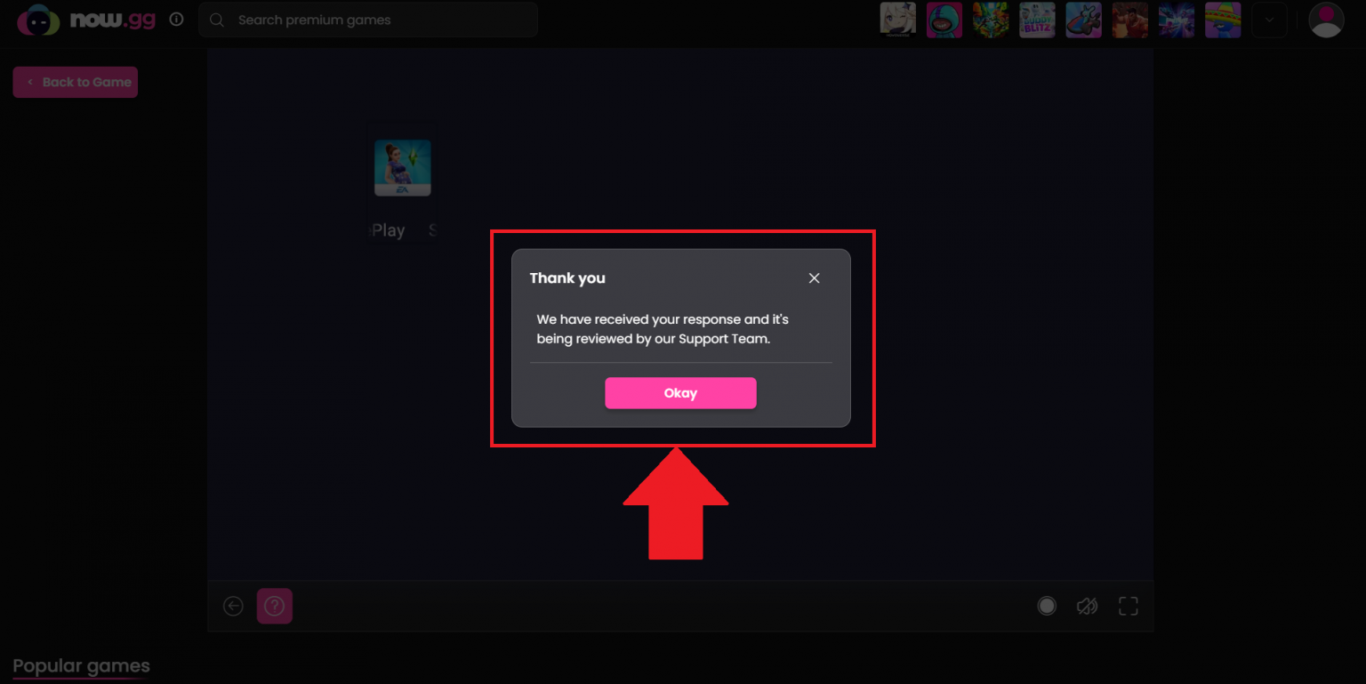How to report a problem while playing a game on now.gg