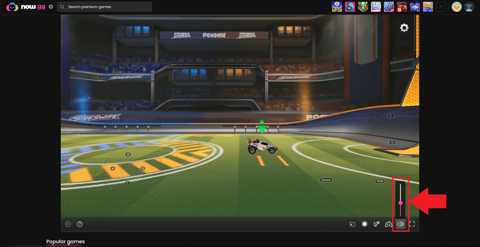 How to explore the now.gg game screen