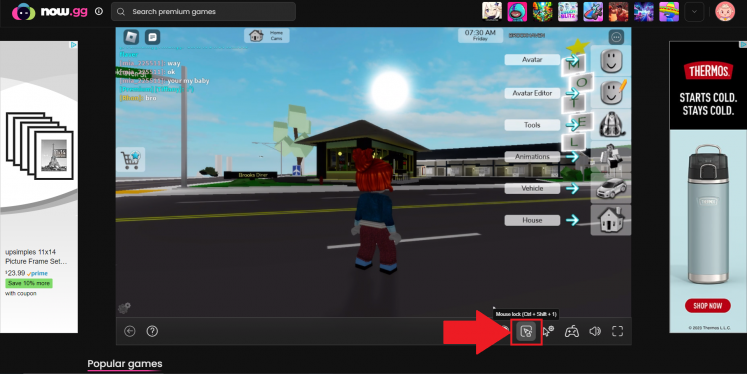 How to Lock Your Mouse Cursor Within The Game Screen in Roblox on now.gg