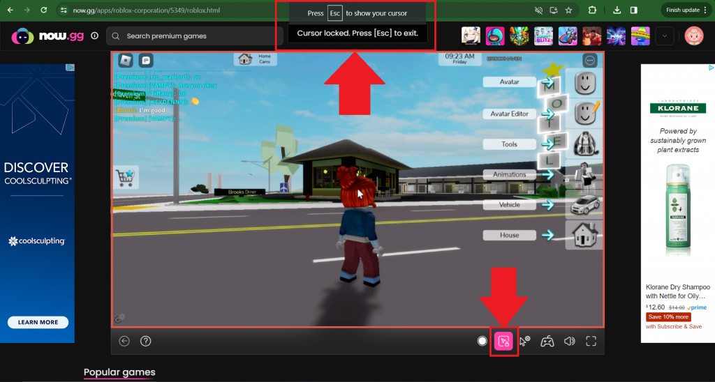 How to Lock Your Mouse Cursor Within The Game Screen in Roblox on now.gg