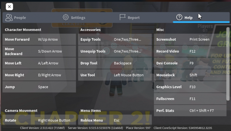 How to View Controls for a Game in Roblox on now.gg