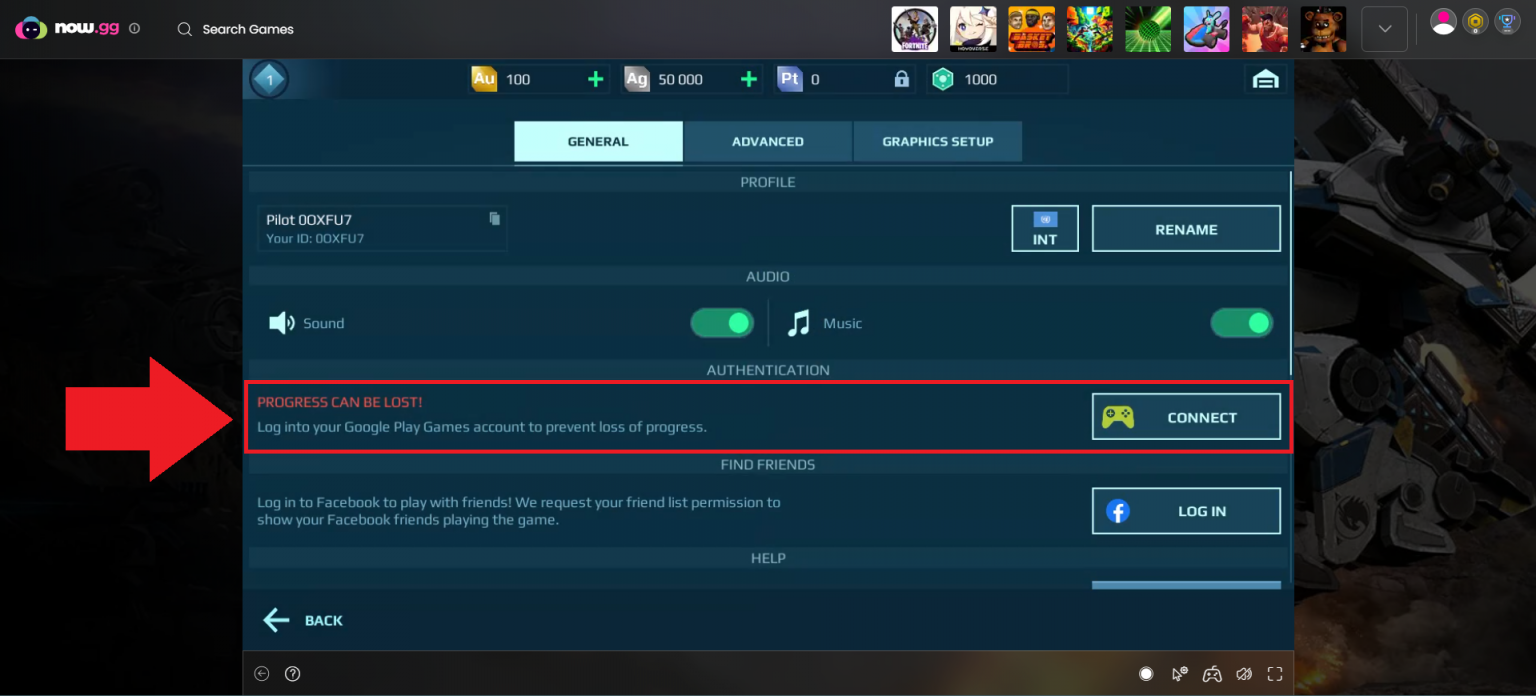 How to Save Your In-Game Progress Permanently on now.gg