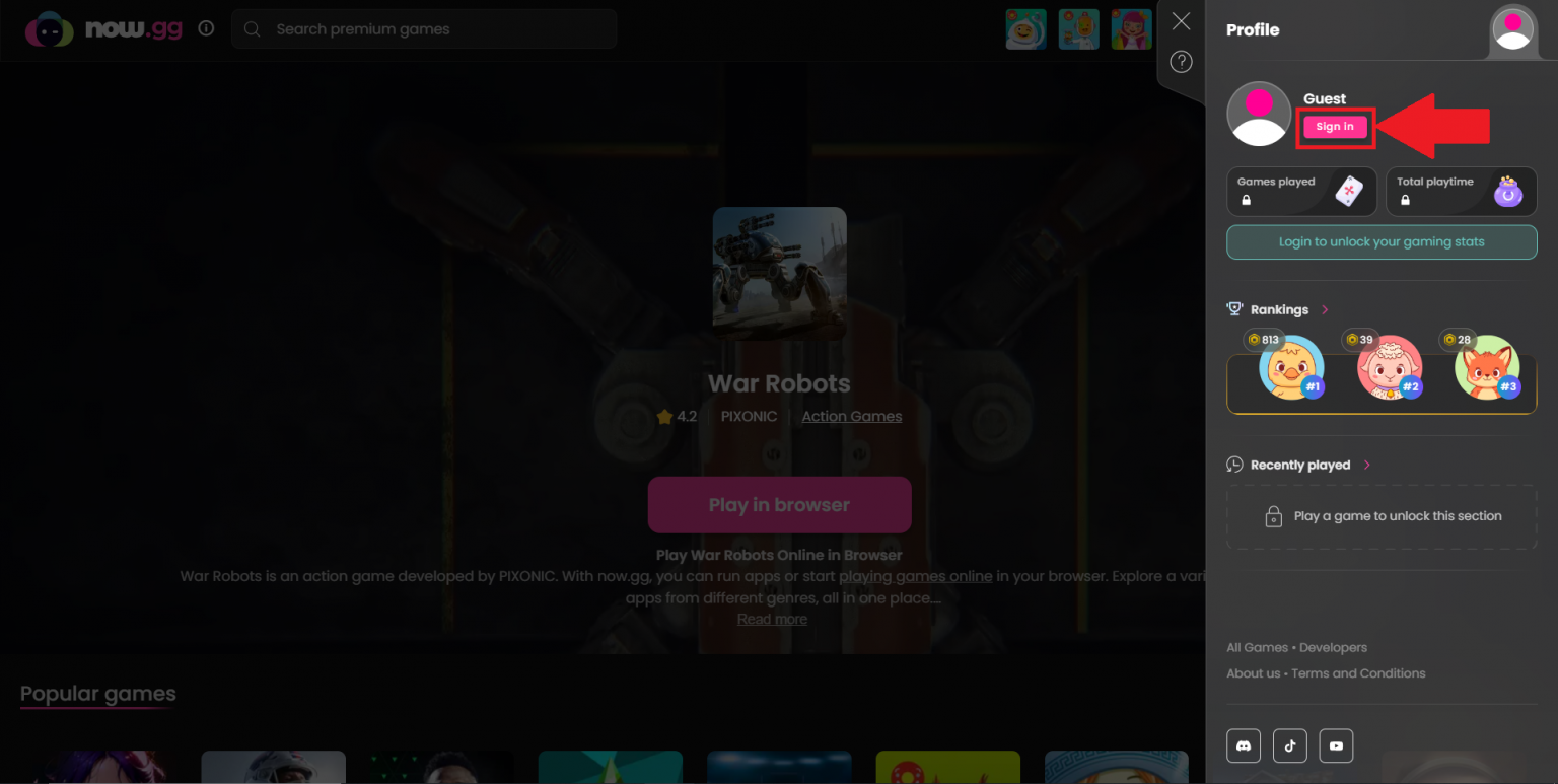 How to Switch Accounts on now.gg