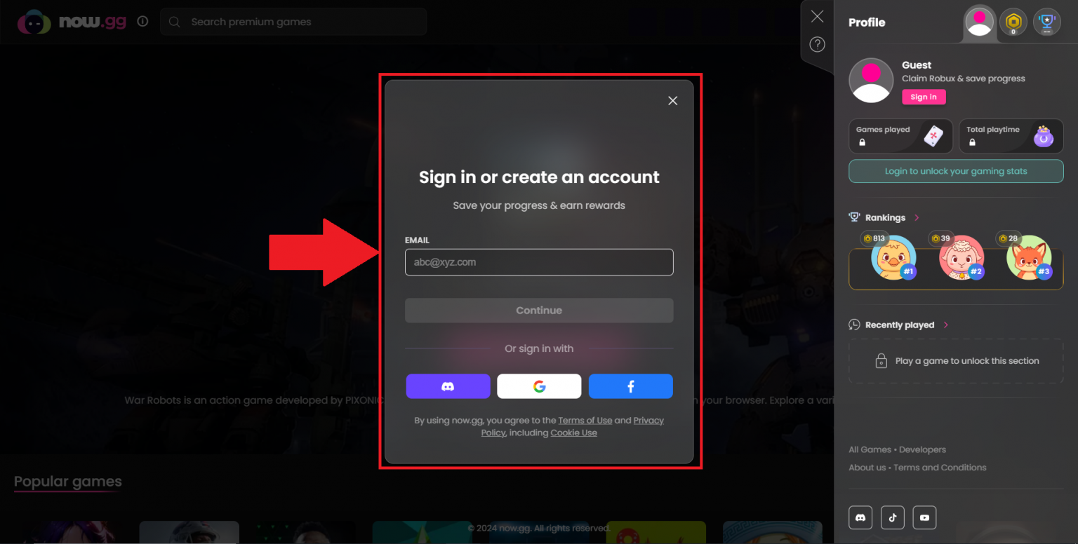 How to Switch Accounts on now.gg