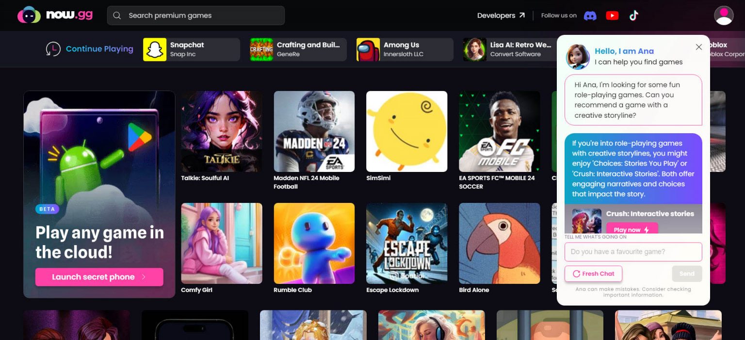 Top 10 Online Games Recommended by Your AI Gamer Friend Ana | now.gg