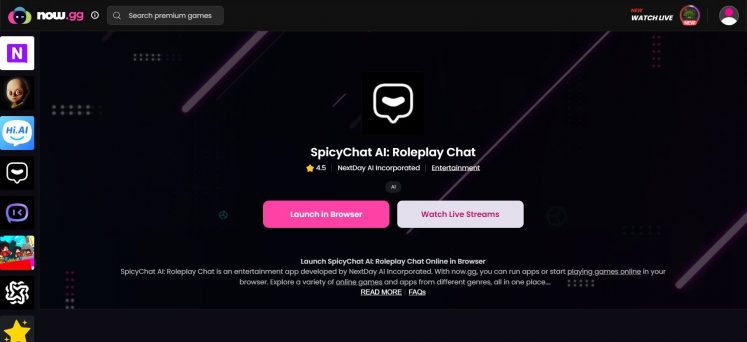 How to Use SpicyChat.ai on now.gg and Enjoy the Cloud Benefits