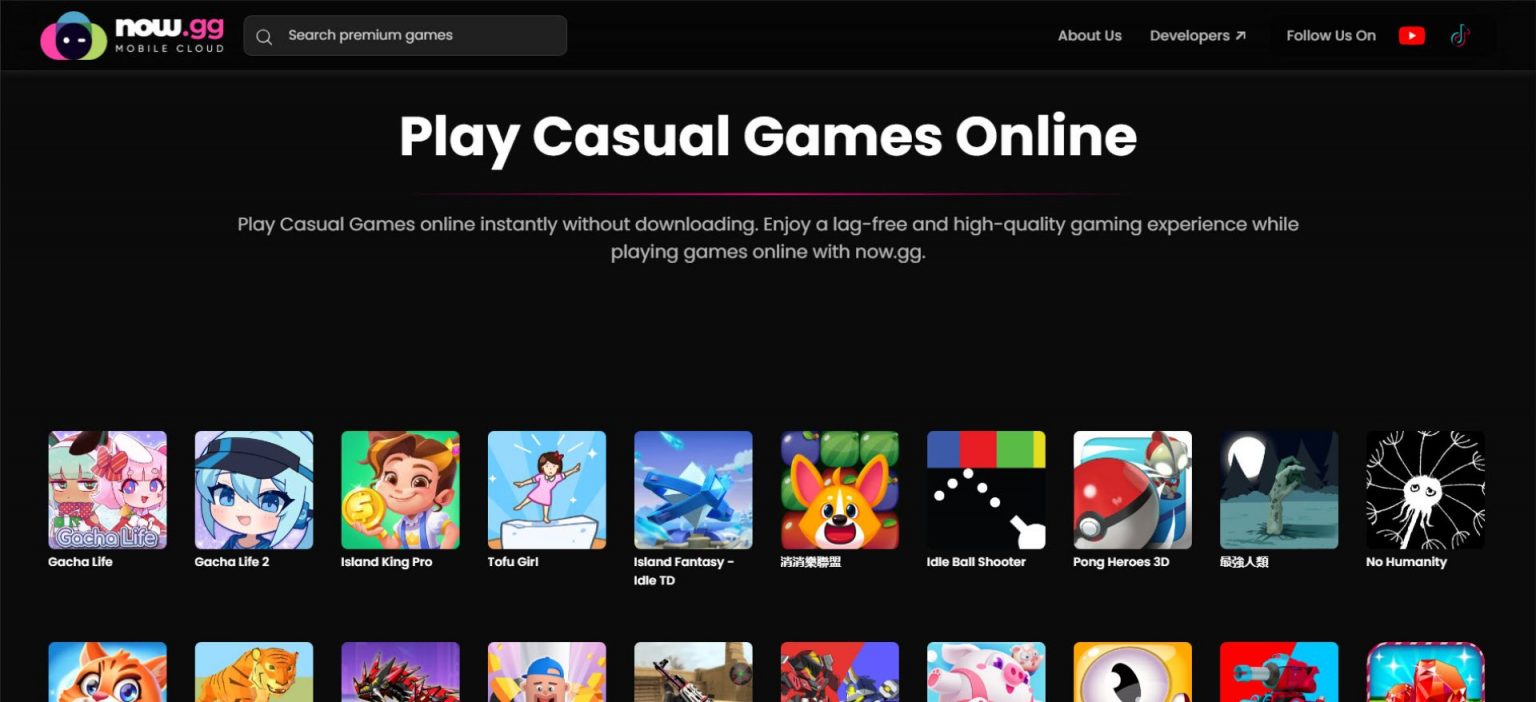Top Gaming Categories on now.gg to Play for Free