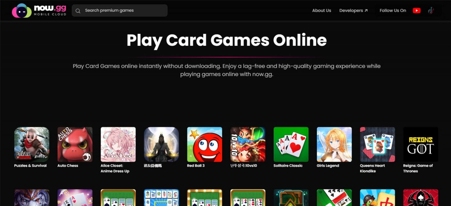 Top Gaming Categories on now.gg to Play for Free