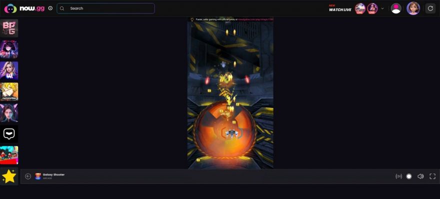 Galaxy Shooter on now.gg: Enjoy Seamless Online Play with Cloud Benefits