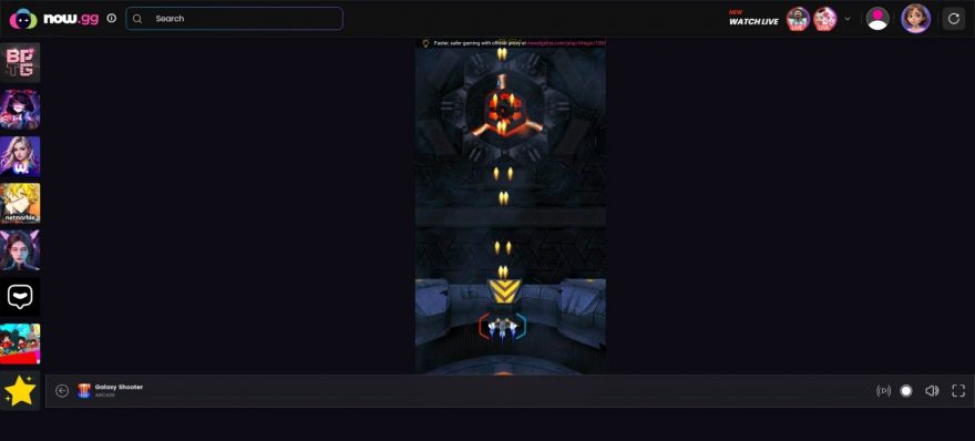 Galaxy Shooter on now.gg: Enjoy Seamless Online Play with Cloud Benefits