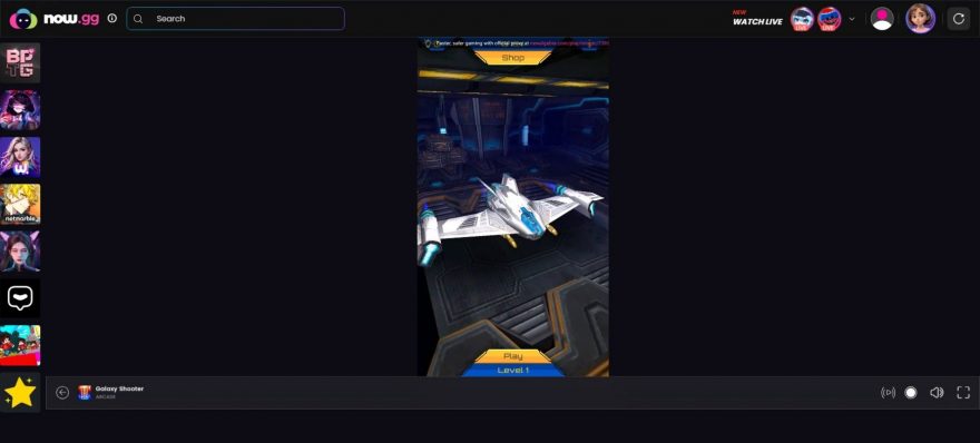 Galaxy Shooter on now.gg: Enjoy Seamless Online Play with Cloud Benefits