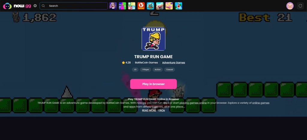 $TRUMP GAME Online: Enjoy the Cloud Gaming Benefits on now.gg